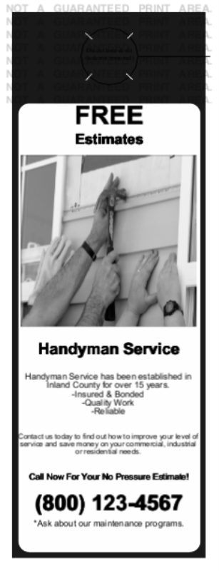 Handyman Black and White Door Hanger