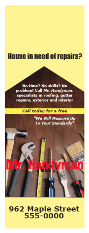 Handyman Custom Door Hanger